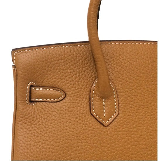 Erin Leather Padlock Handbag - Gold Hardware 30 cm - HandbagCrave UK